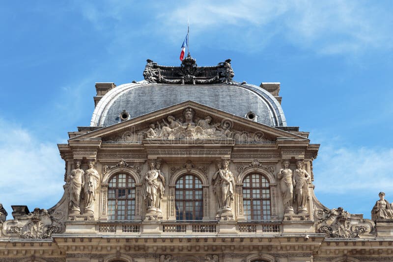Dome of the Clock Pavilion in the Louvre, Paris Editorial Photography ...