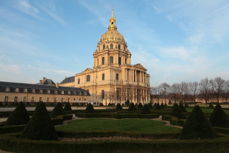 Dome Des Invalides in Paris Stock Photo - Image of napoleon, green ...