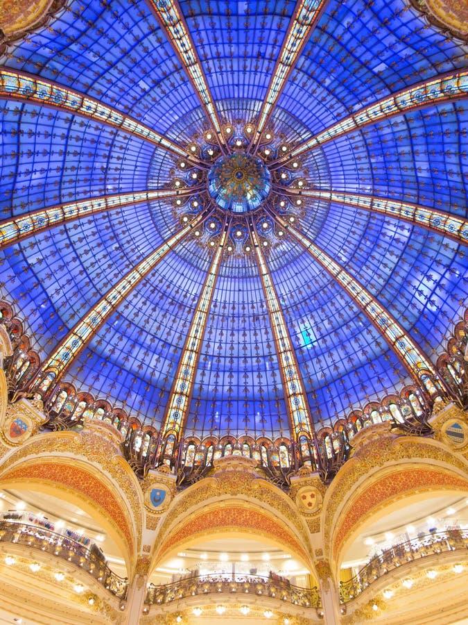 Dome of Galeries Lafayette stock photo. Image of famous - 30284784