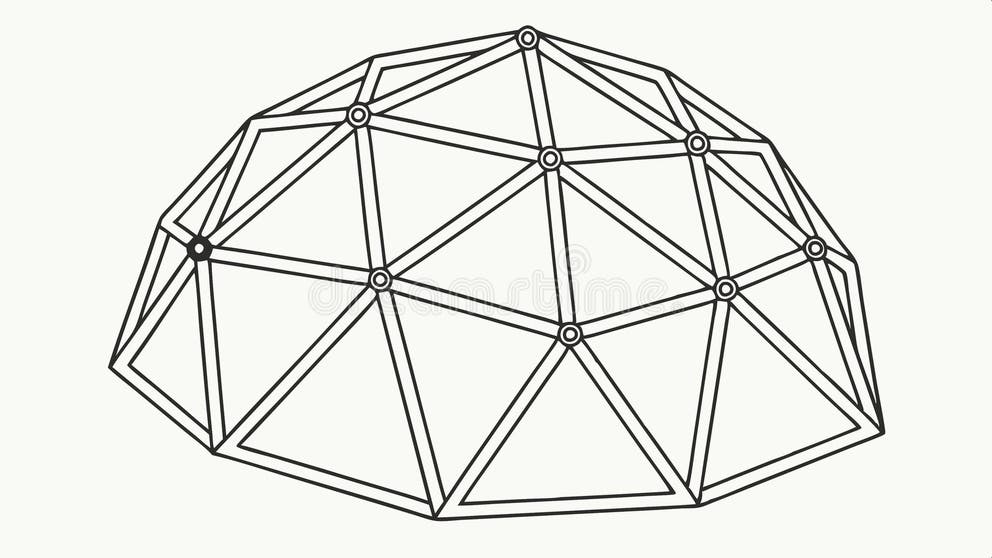 Dome Geometric Shape. Architecture Form, Sphere Segment, Structure ...