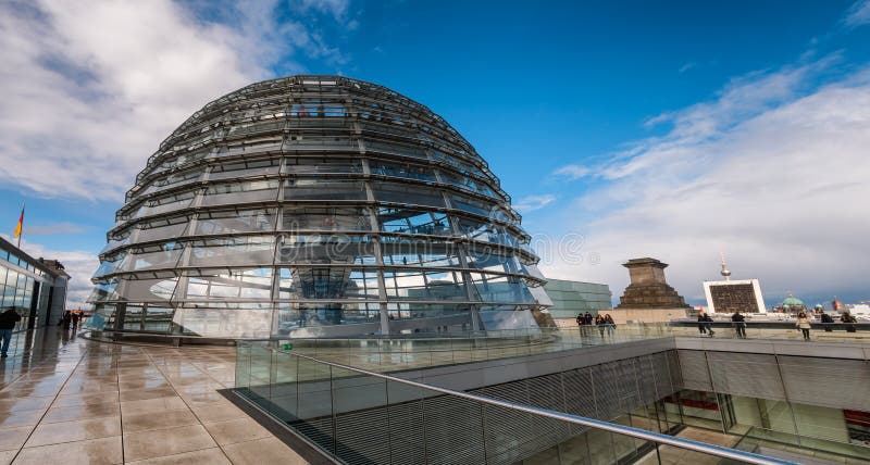 Dome of German Parliament in Berlin Editorial Image - Image of blue ...