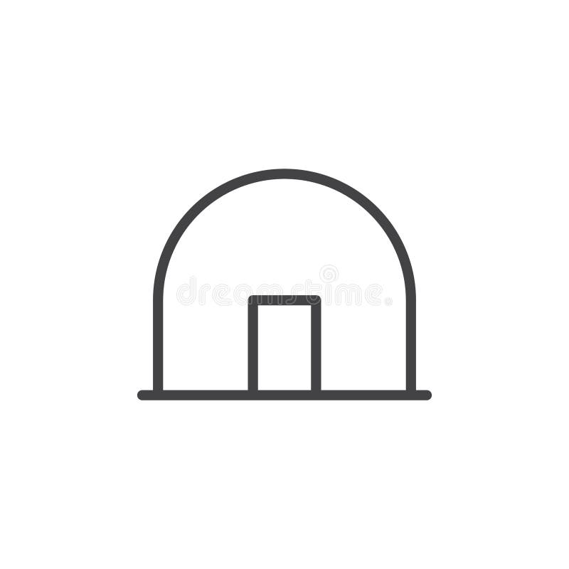 Dome Icon Thin Outline Art Symbol Stock Illustration - Illustration of ...