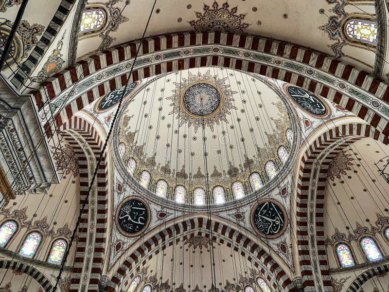 Dome Inside the Fatih Mosque, Istanbul, Turkey Stock Image - Image of ...