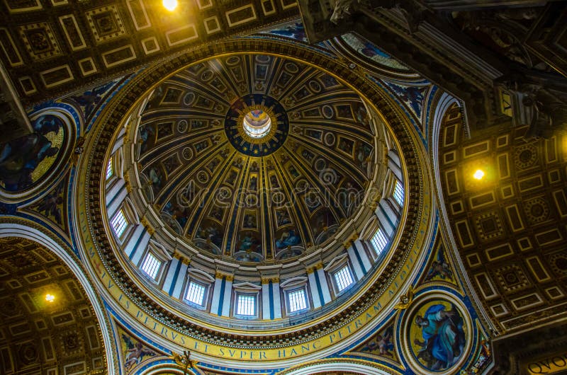 Dome Inside the Saint Peter Editorial Photo - Image of peters, famous ...