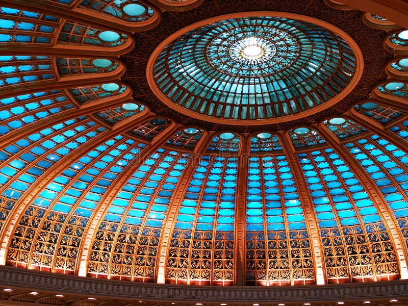 Dome Inside Section Lighted - Modern Architecture Stock Photo - Image ...