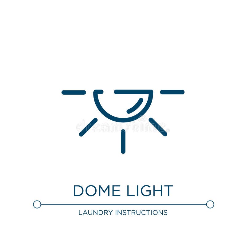 Dome Light Icon. Linear Vector Illustration from Car Dashboard Signals ...