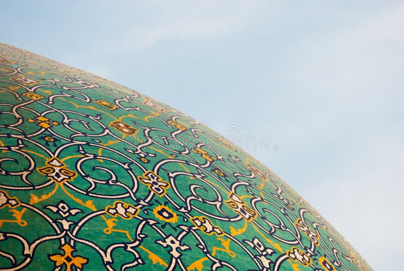 Dome of the Mosque Over Blue Sky, Isfahan, Iran Stock Photo - Image of ...