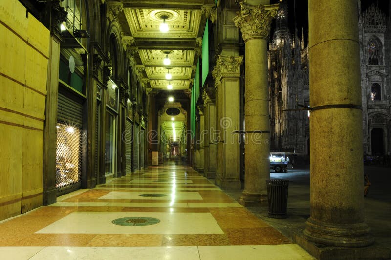 Dome night Milan stock image. Image of marble, dome, city - 28744883