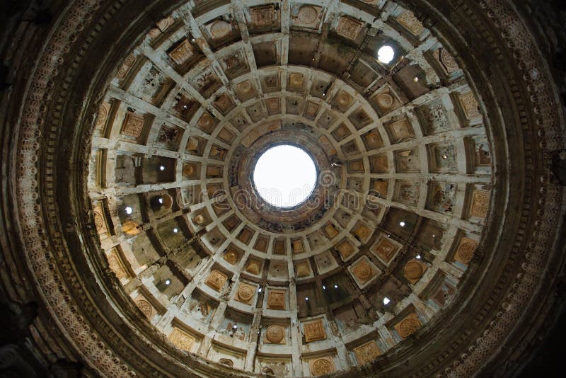 Dome in the Old Abandoned Building, Inside Bottom View Editorial Photo ...
