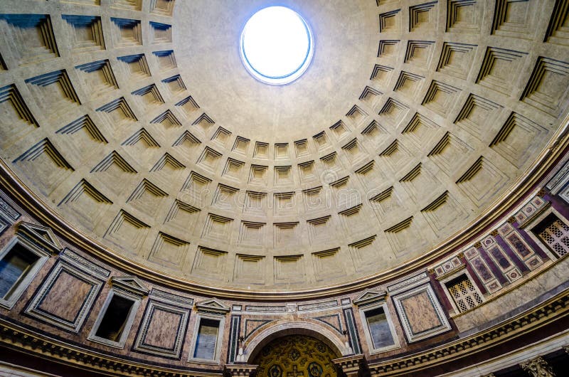 Dome of the Pantheon, Rome, Italy. Editorial Stock Photo - Image of ...