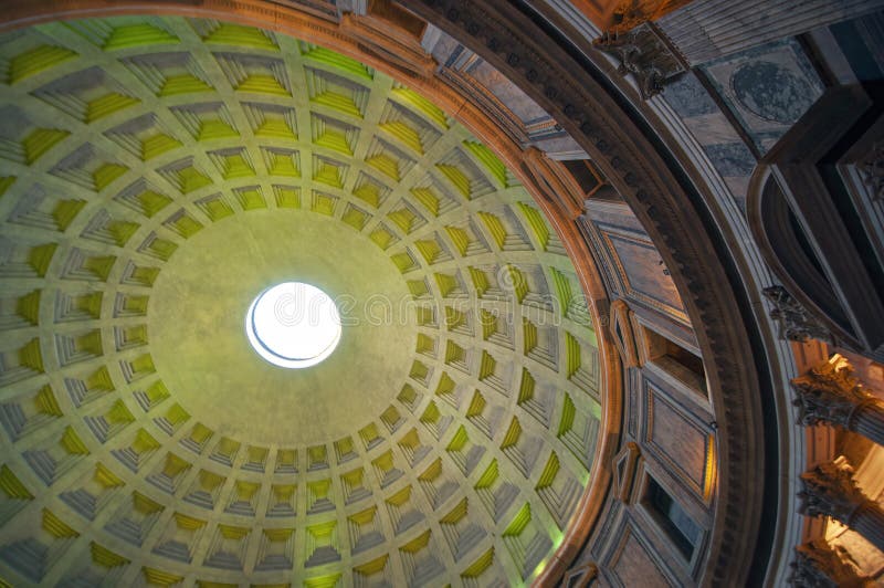 Dome of the Pantheon, Rome, Italy Stock Photo - Image of historic ...