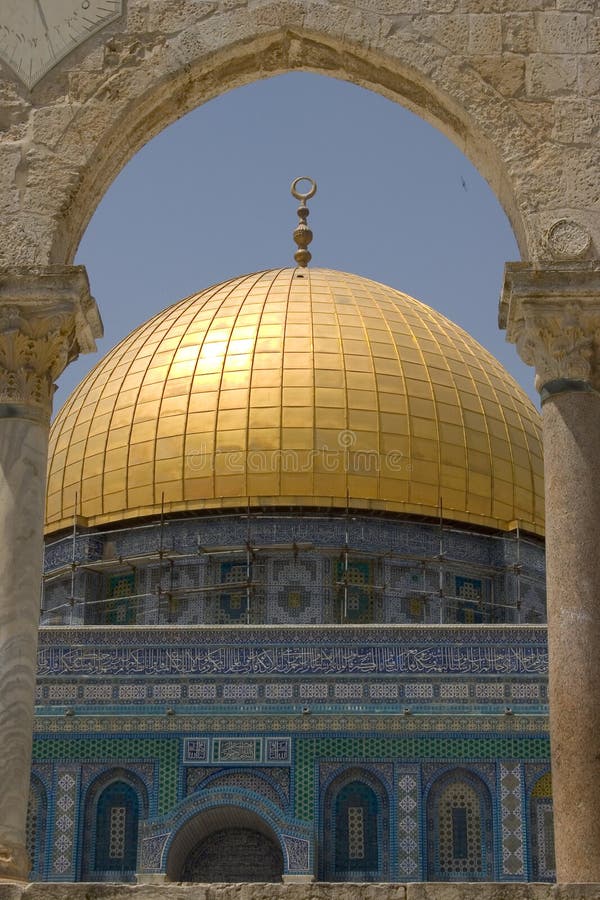 Dome of the Rock stock image. Image of arab, blue, israel - 1353103