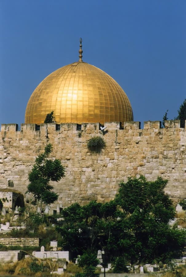 Dome of the Rock stock photo. Image of wall, landmark, spirituality ...