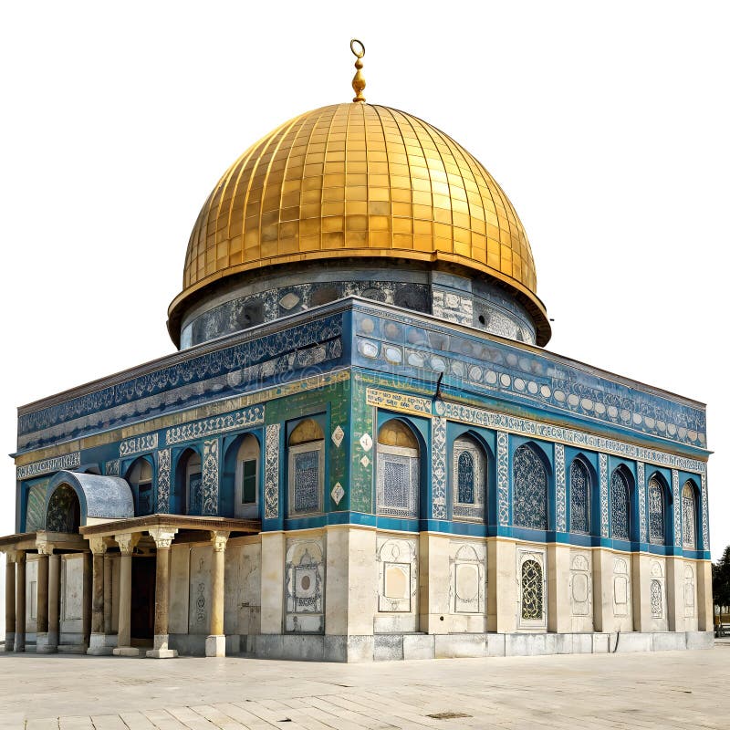 Dome of the Rock Isolated on White Background Stock Illustration ...