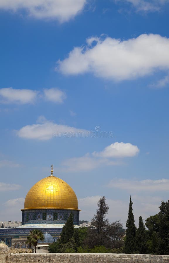 View on Dome of the Rock in Jerusalem, Israel Stock Photo - Image of ...