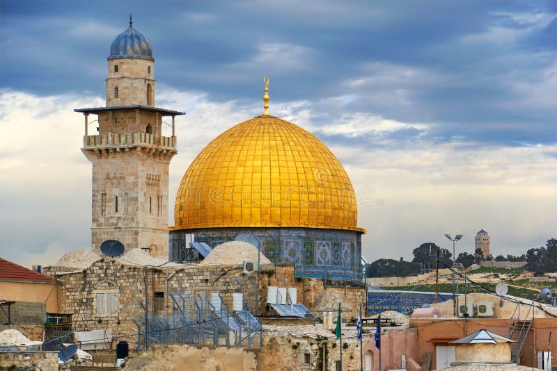 Dome of the Rock Mosque in Jerusalem Stock Image - Image of city ...