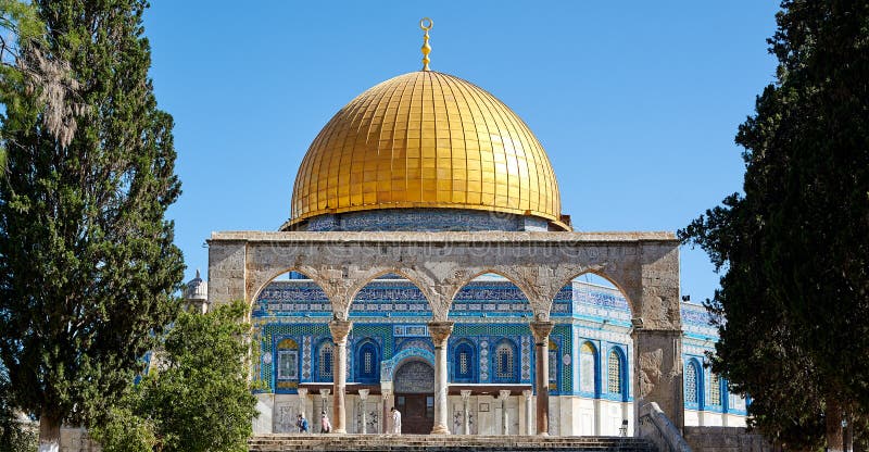 Dome of the Rock Mosque in Jerusalem Stock Image - Image of ancient ...
