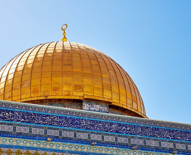 Dome of the Rock Mosque in Jerusalem Stock Image - Image of holy ...
