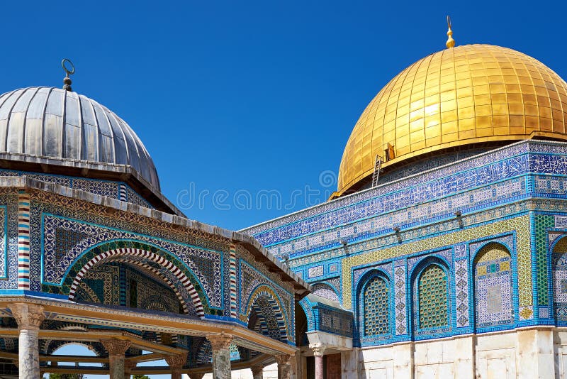 Dome of the Rock Mosque in Jerusalem Stock Image - Image of building ...