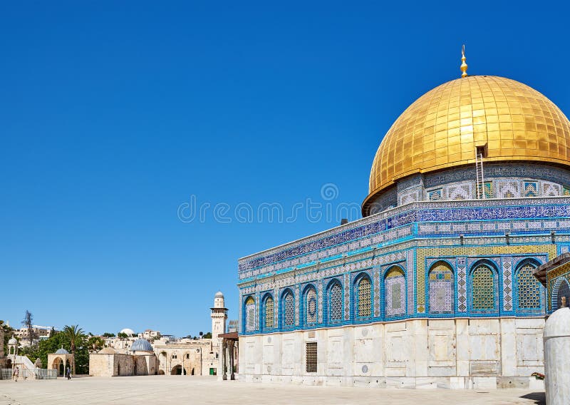Dome of the Rock Mosque in Jerusalem Stock Image - Image of mount ...
