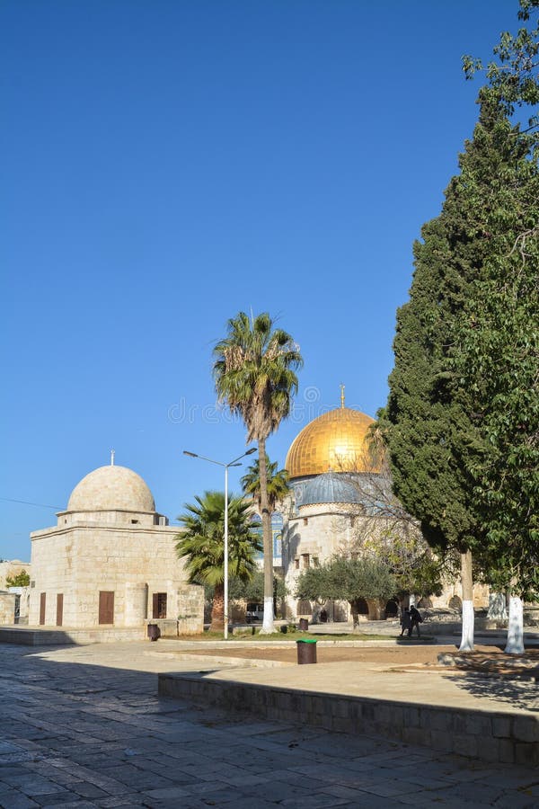 Dome of the Rock Mosque in Jerusalem Stock Image - Image of landmark ...