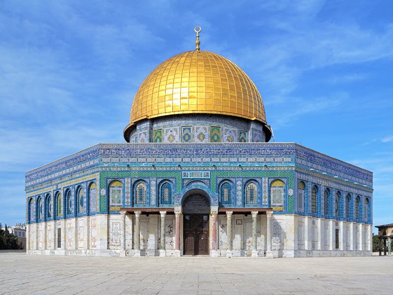 Dome of the Rock Mosque on the Temple Mount in Jerusalem Stock Image ...