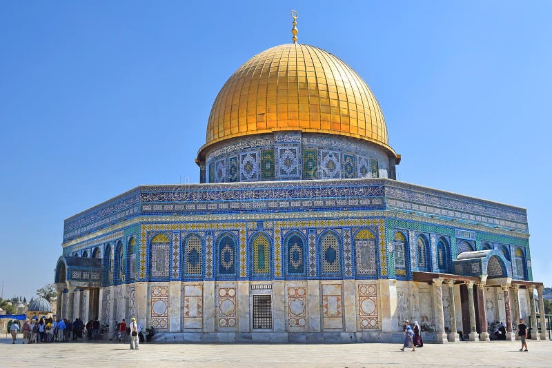 Dome of the Rock at Temple Mount, Old City of Jerusalem Stock Image ...