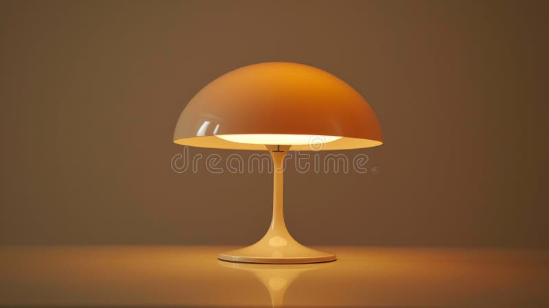 Dome-shaped Lamp with a Warm Glow and Sleek Design Stock Image - Image ...