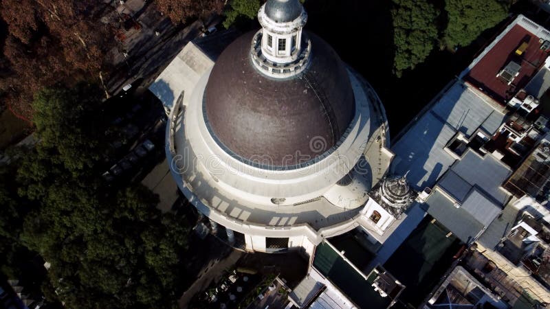 Dome-shaped Roof, Architecture, Top View from Copter Stock Footage ...