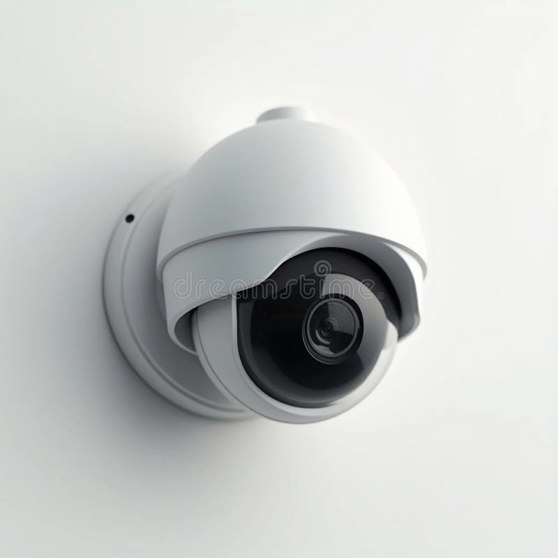 Pristine White Dome Shaped Security Camera Stock Illustrations – 2 ...