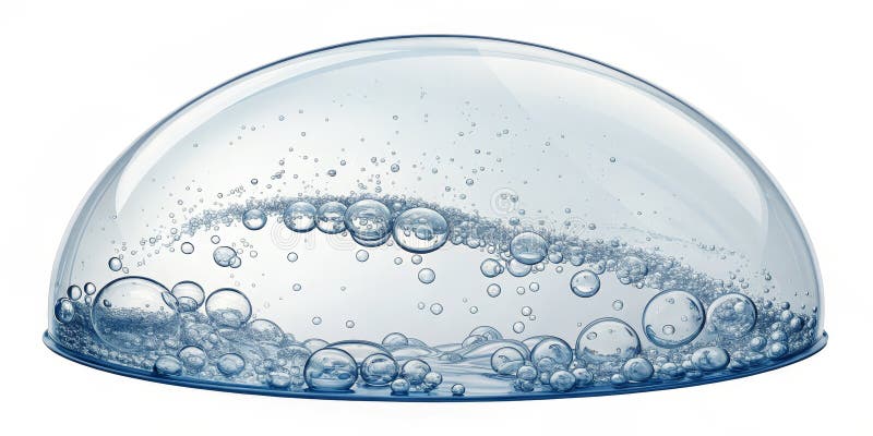 Dome-Shaped Water Bubbles 3D Render, Liquid Texture, Airy Concept ...
