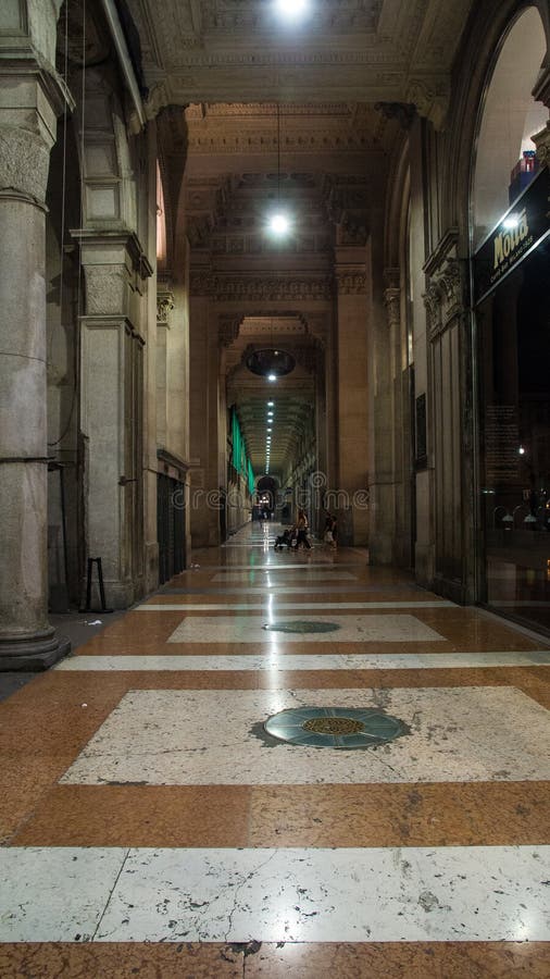 Dome Square Arc and Pillar at Night Stock Photo - Image of gallery ...