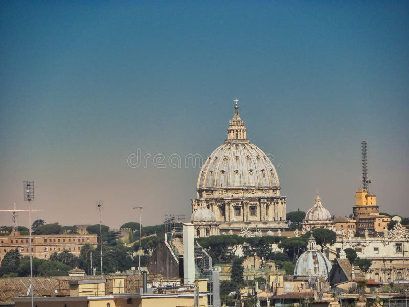 The Dome of St Peter S Basilica in Rome during the Death of Pope ...