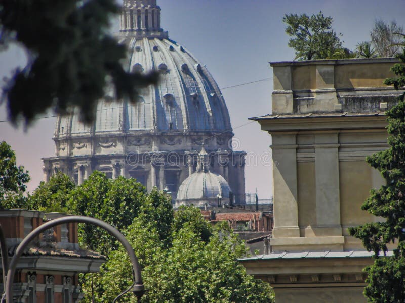 The Dome of St Peter S Basilica in Rome during the Death of Pope ...