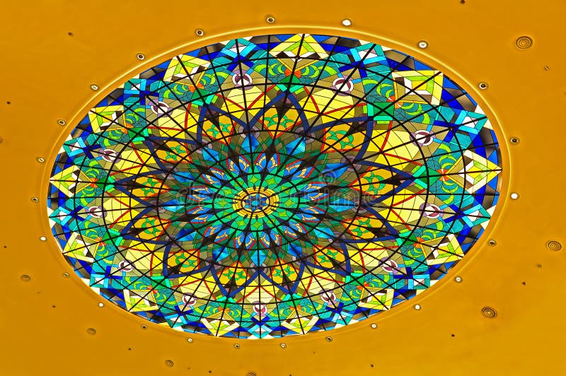 Dome with Stained Glass Design Stock Image - Image of craftsmanship ...