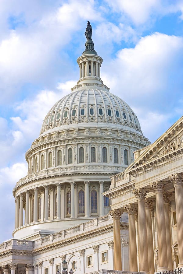 The Dome of US Capitol Building Stock Image - Image of history ...