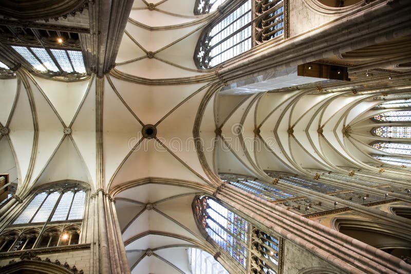 Dome Vault of Gothic Dom in Cologne Stock Photo - Image of koln ...