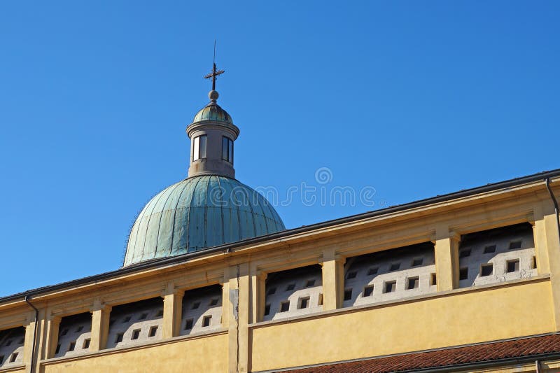 The Dome and Window of Small Church Stock Photo - Image of town, church ...