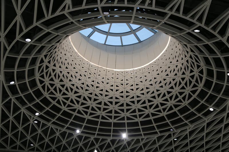 A Domed Structure with Geometric Patterns and Skylights that Provide ...