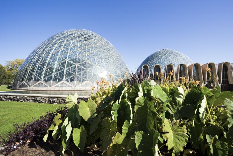 Domes of a Botanic Garden in Milwaukee Stock Image - Image of dome ...