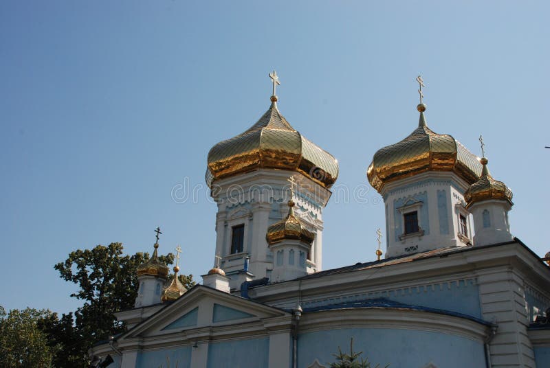 The Domes of Ciuflea Monastery in Chisinau Stock Photo - Image of ...