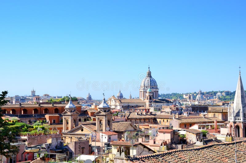 Domes in Rome stock photo. Image of italian, catholic - 13319982