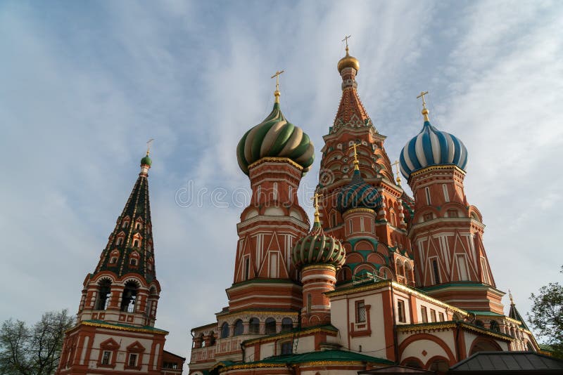 Domes of St. Basil S Cathedral on Red Square in Moscow Stock Image ...