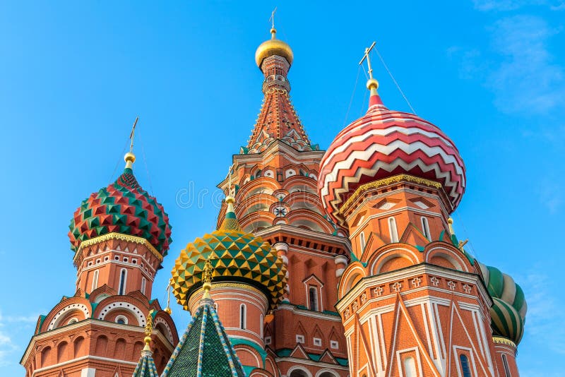 Domes of St. Basil S Cathedral on Red Square Stock Image - Image of ...