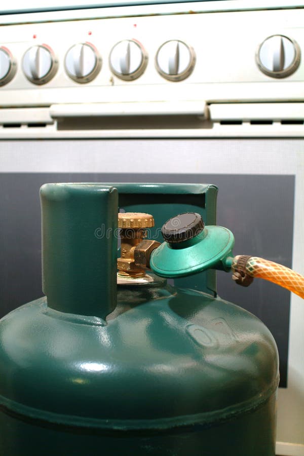 Domestic Accident Gas Cylinder in a House Kitchen Stock Photo - Image ...