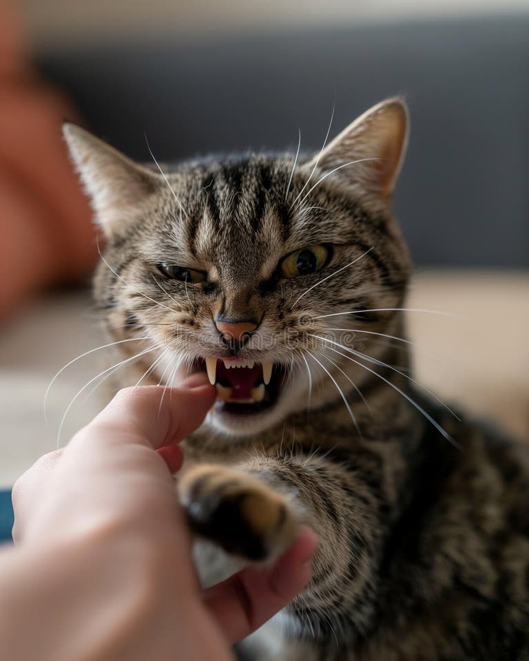 Cat Bite Hand Stock Illustrations – 160 Cat Bite Hand Stock ...