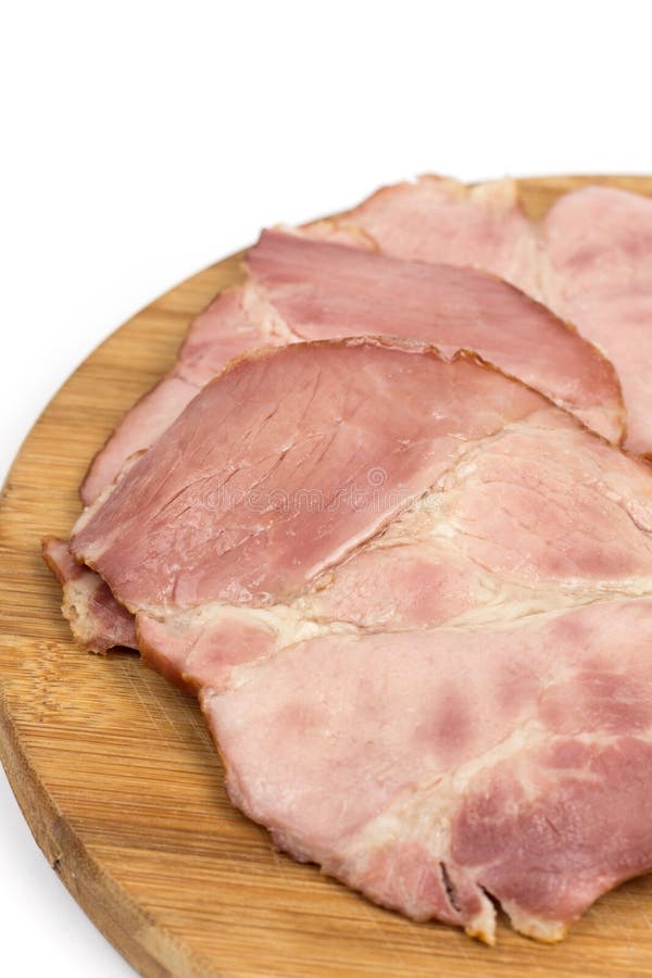 Domestic Homemade Cooked Smoked Fried Ham Stock Image - Image of smoked ...