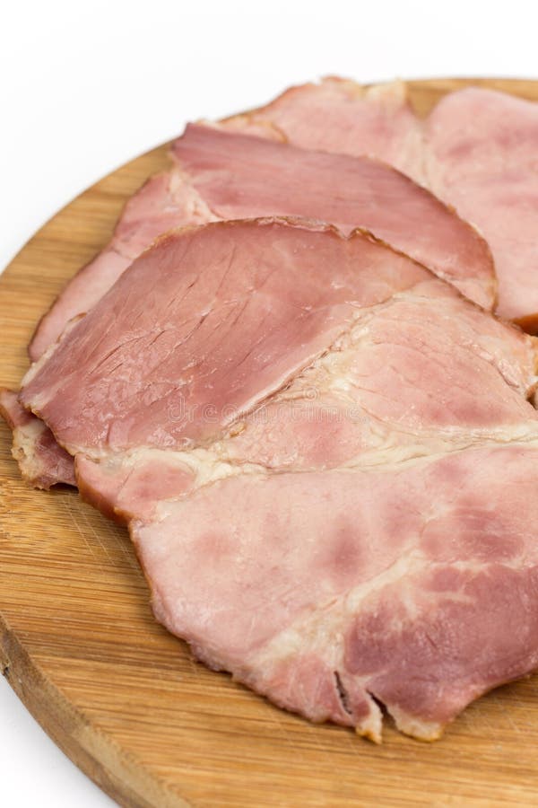 Domestic Homemade Cooked Smoked Fried Ham Stock Image - Image of fresh ...