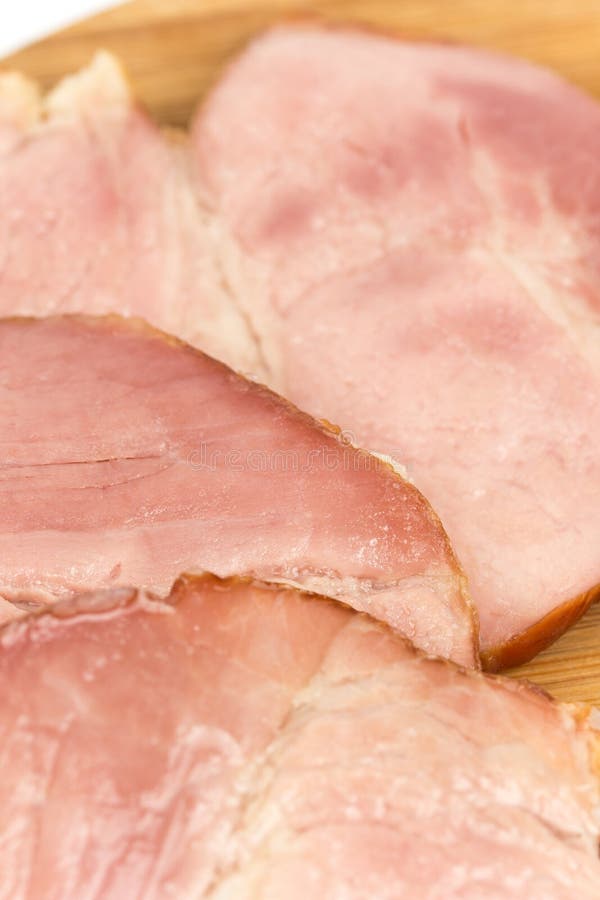 Domestic Homemade Cooked Smoked Fried Ham Stock Photo - Image of ...