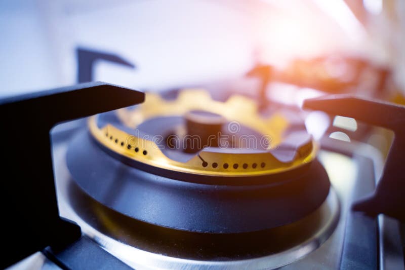 Domestic Kitchen Gas Stove Top Cooker without Flame Stock Image - Image ...